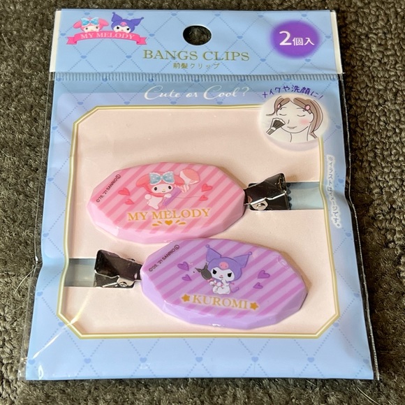 Sanrio | Accessories | My Melody Kuromi Bangs Hair Clips Gem Shaped Official Sanrio Japan Kawaii ...